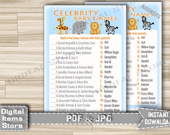 Celebrity Baby Shower Game Elephant Celebrity Baby Name