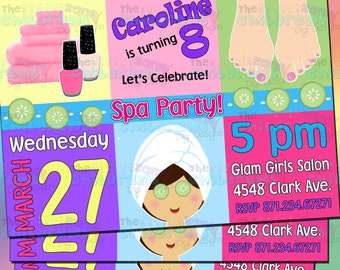 Spa day invitation | Etsy