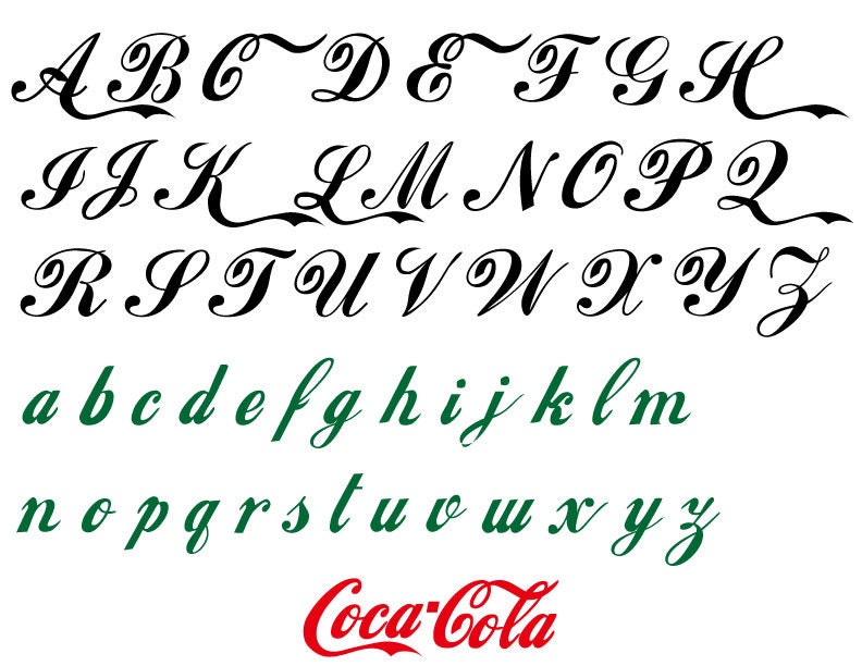 ID CF00013 Fashion Font Coca Cola Style Vinyl Adhesive