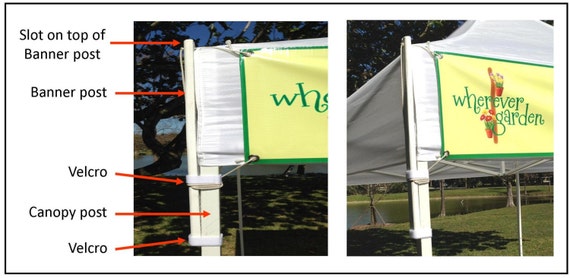 Canopy Banner Kit - (9' x 1') Hang a Banner Fast and Easily on the ...