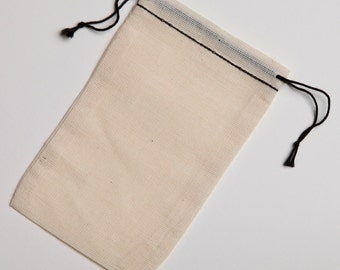 100 3x4 Natural Cotton Muslin Drawstring Bags by CelestialGifts