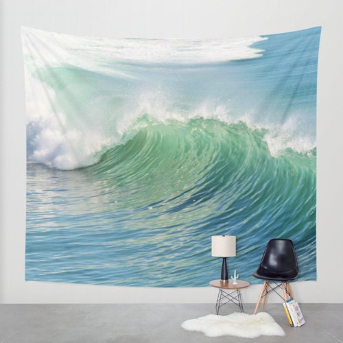 Waves Tapestry Nautical Tapestry Coastal Large Wall Decor
