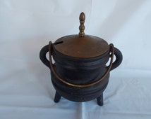 Vintage Korea Cast Iron Cauldron Pot