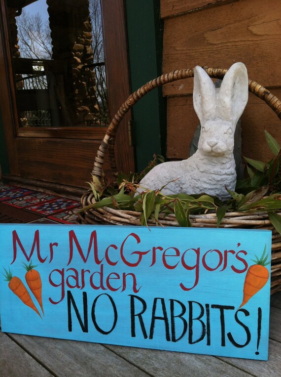 Hand painted Mr. McGregor's Garden Sign by MaineCoastCottage