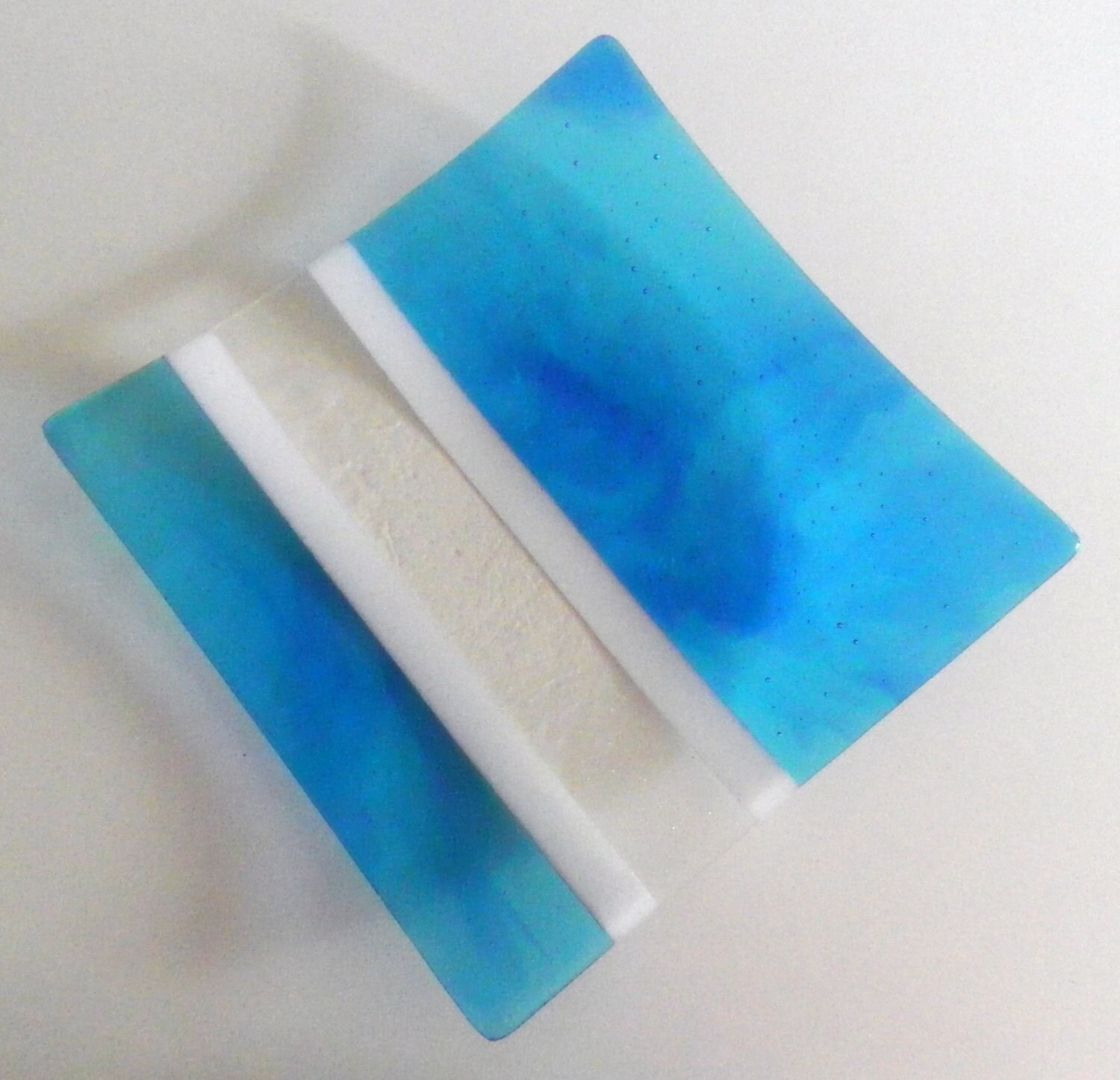 FUSED GLASS 10.5 Square Curved Plate by AjMcKeeFusedGlass on Etsy