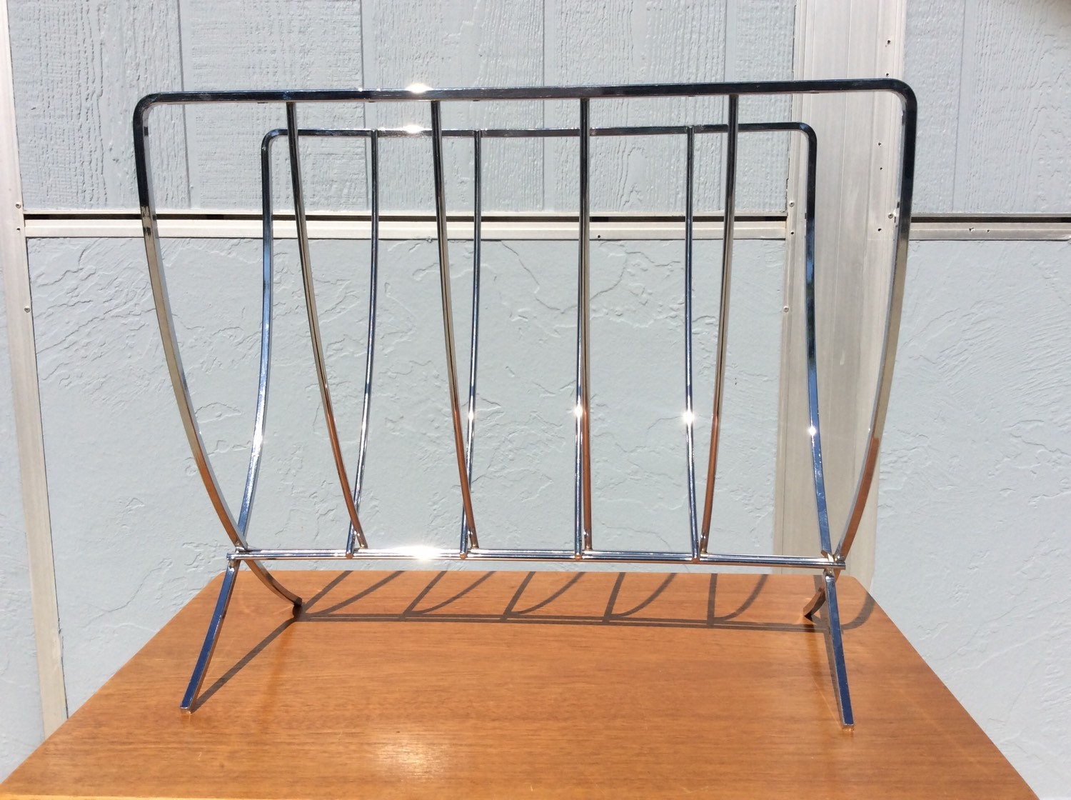 Mid Century Chrome Magazine Holder Folding Storage – Haute Juice