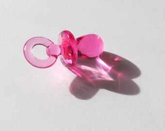 Pink pacifier | Etsy