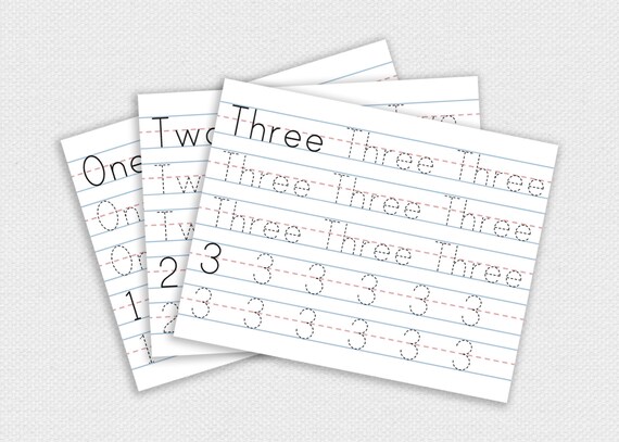Printable Numbers Tracing Pages Numerals by tertipesdesignstudio