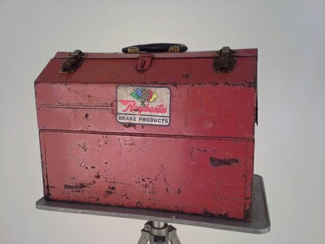 Vintage Metal Toolbox. Industrial Antique. Rat Rod, Hot Rod, Greaser ...