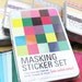 Masking Sticker Set Packed in Tin Case Deco Sticker Diary