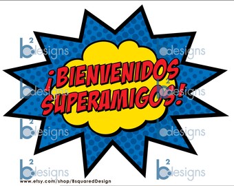 Superhero Cupcake Toppers Boom Bam Zap Pow and Pop