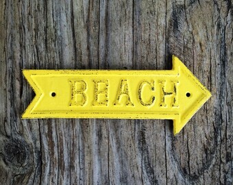 Beach arrow sign | Etsy