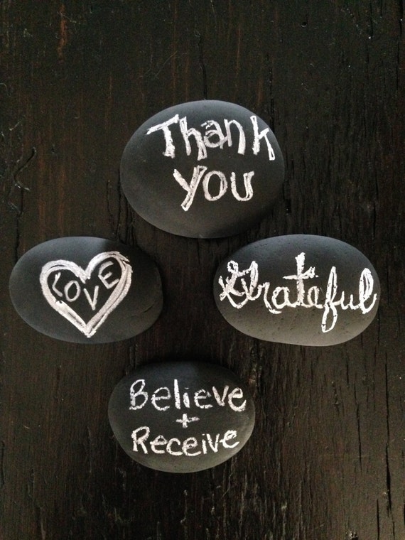 Items similar to Gratitude Rocks/ Good Energy/ Good Vibes/ Thankful ...