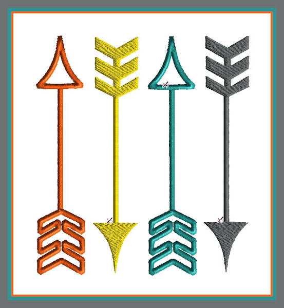 Arrow Embroidery Design Arrow Embellishment Embroidery Design