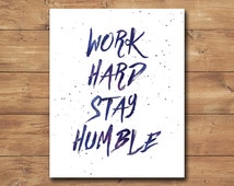 PRINTABLE Motivational Wall Art • Printable Typography Poster • Work ...