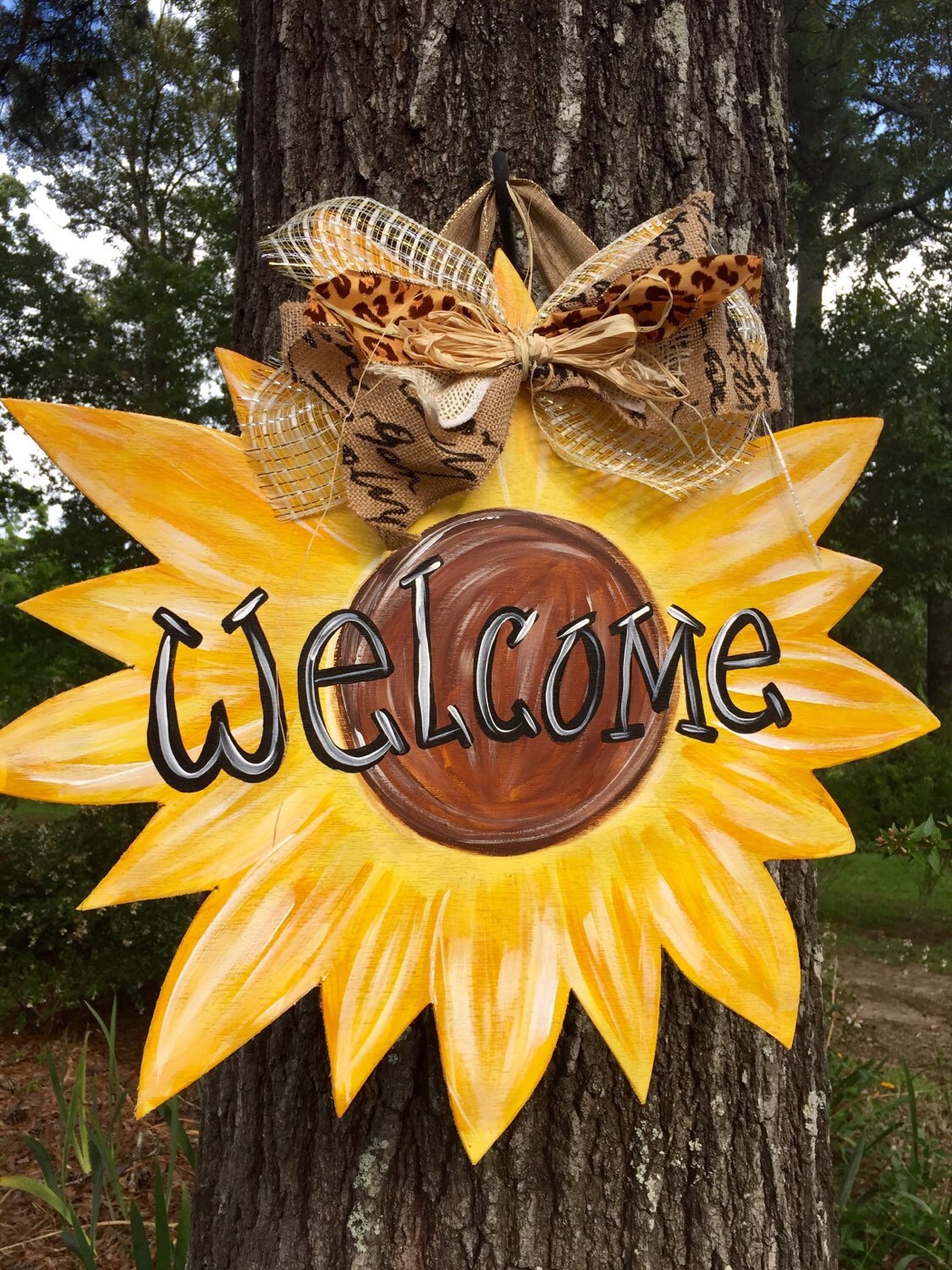 Sunflower door hanger