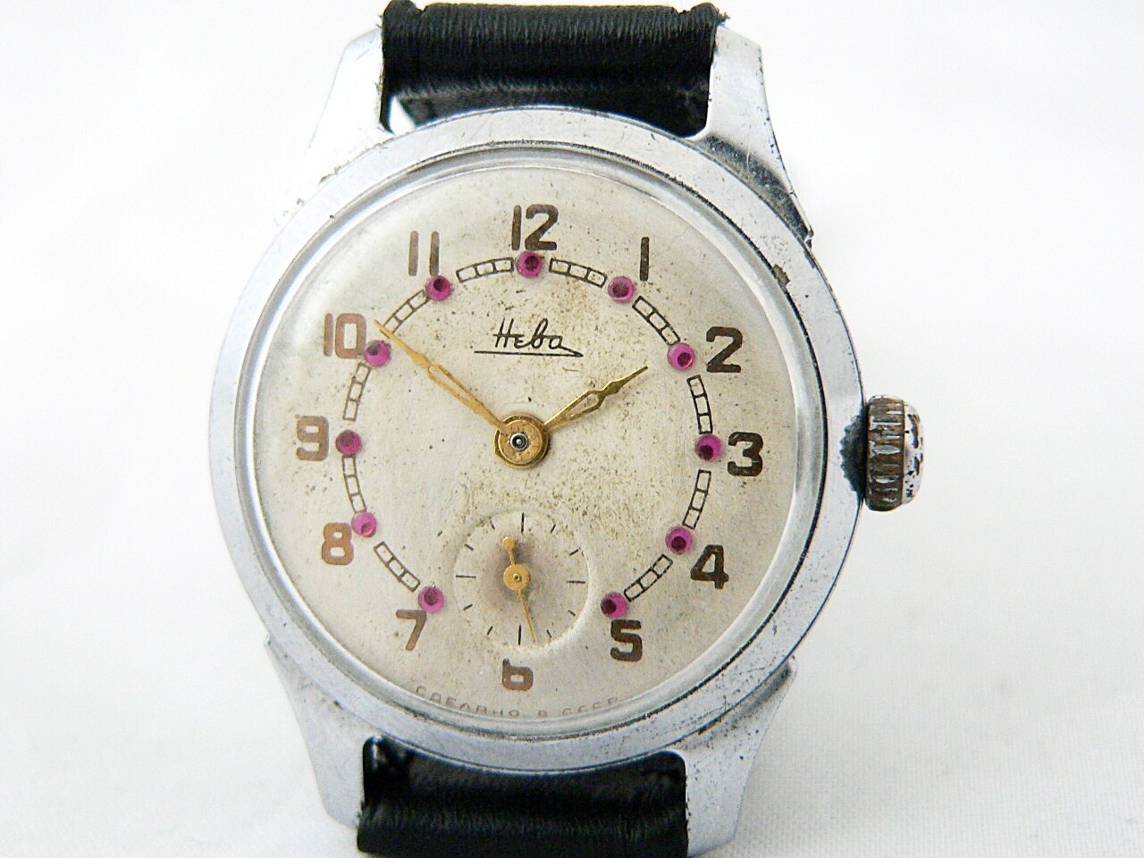 Soviet watch Russian watch Rare Early Neva Men’s Watch Soviet Union ...