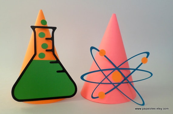 Science Lab Inspired Party Hats by PAPALOTES on Etsy