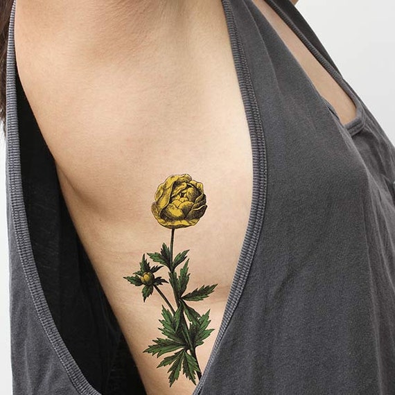 Yellow Bellied Temporary Tattoo Set of 2