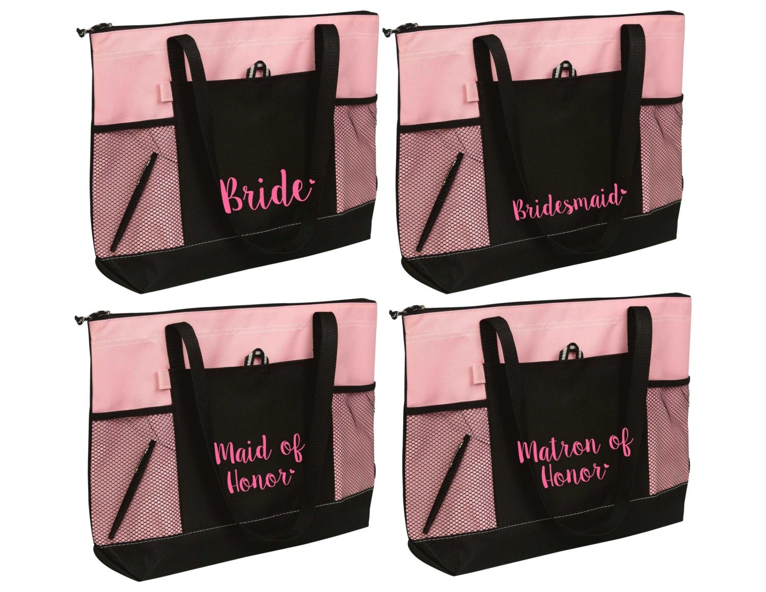 Custom Zippered Tote Bags Bachelorette Party By Epicdesignsshop