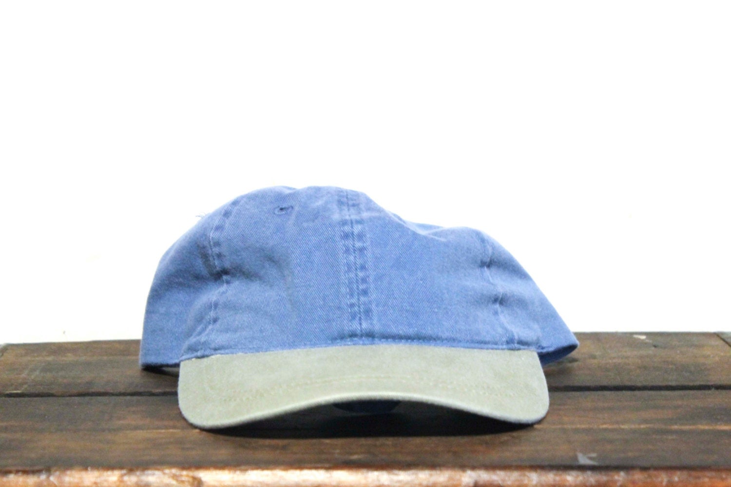 Vintage 90’s New Deadstock Light Blue Tan Khaki Blank Minimal ...