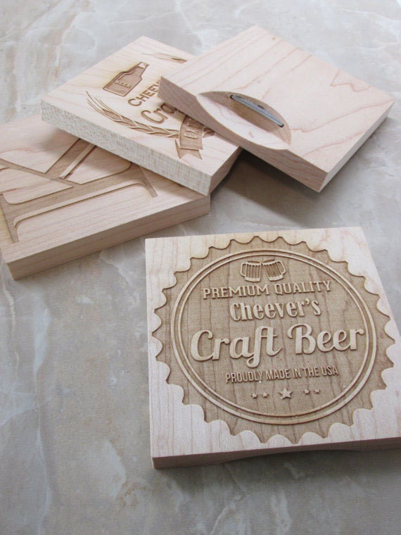 Personalized Craft Beer Coasters Engraved By Kustomproducts