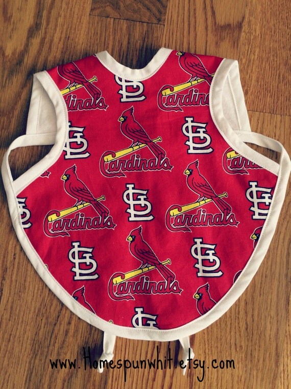 Items similar to STL Cardinals Baby Bapron, Cardinals Baby Bib, STL ...