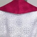 DW3 White/Red Clergy Stole with United Methodist Cross