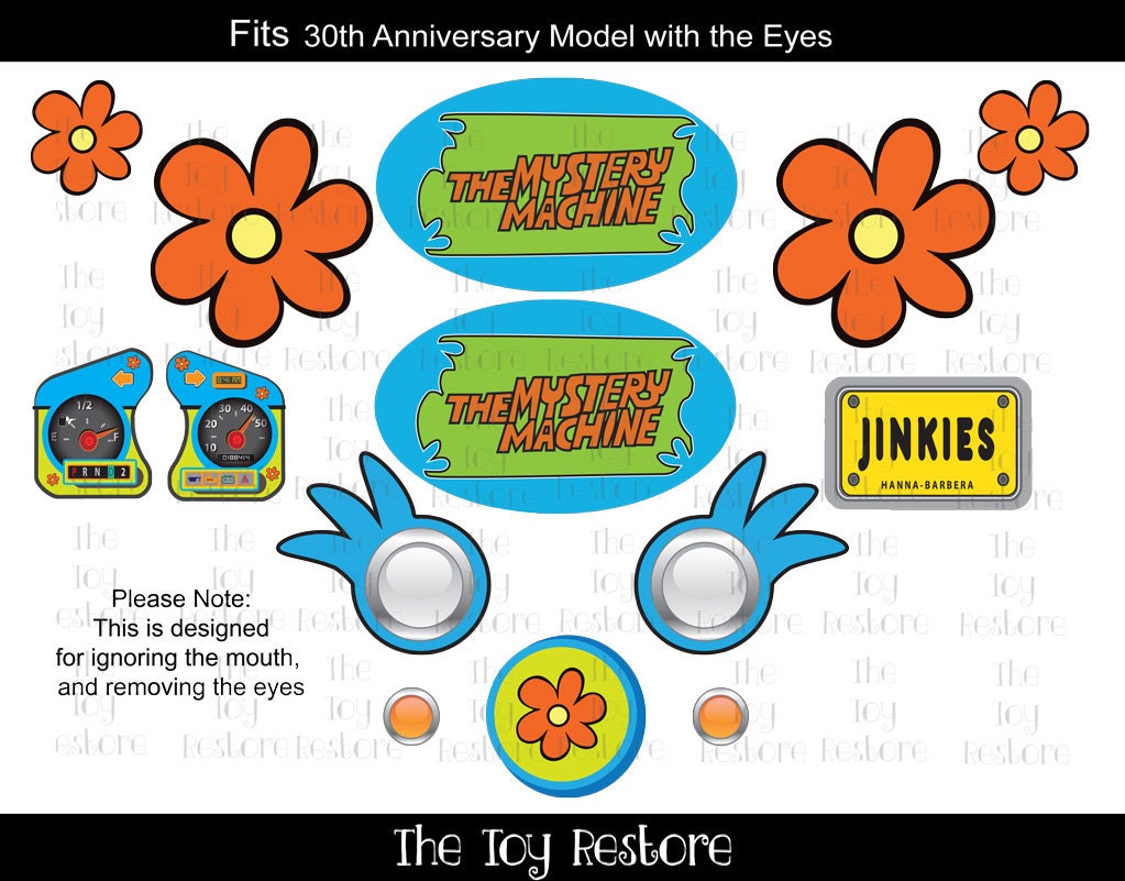 Scooby-Doo Mystery Machine : Nouveaux Stickers Autocollants de