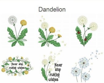 Dandelion embroidery | Etsy