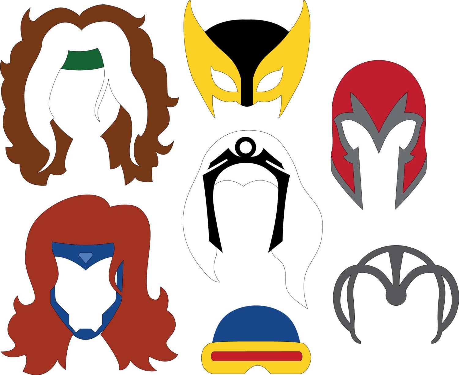 Xmen Masks SVG & DXF files