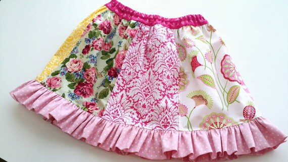 Items similar to Carousel girls skirt. Party skirt. Ruffle skirt bottom ...