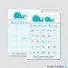 Whale Baby Shower Games Package Seven Printable Games: