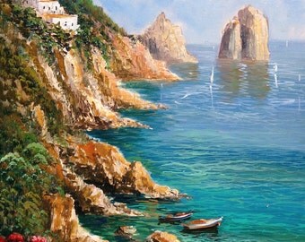 Italian seascape | Etsy