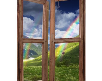 Window Frame Mural Cool water of the Lake Huge by RoyalWallSkins