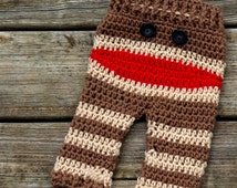 Popular items for sock monkey pants on Etsy