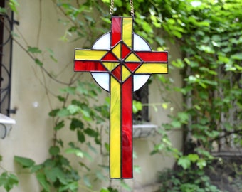Stained glass cross | Etsy