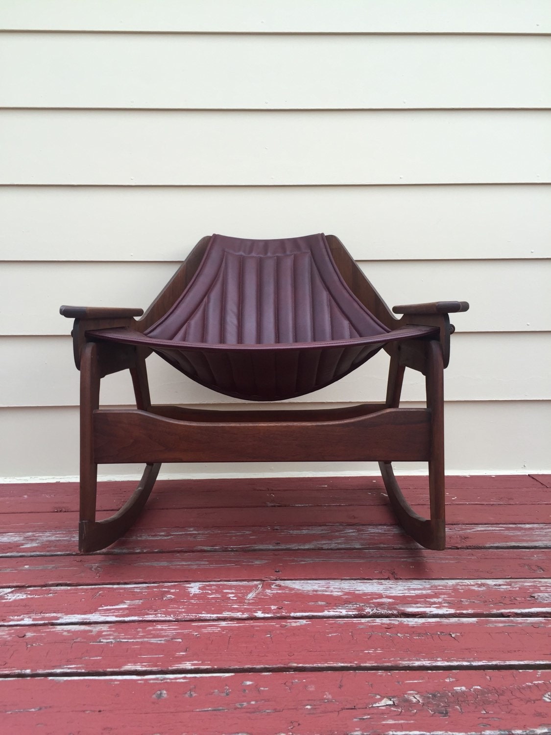 Mid Century Plycraft Jerry Johnson Sling Rocker Rocking Chair danish ...