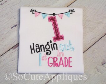 Embroidery design 5x7 6x10 Little Miss Kindergarten cutie