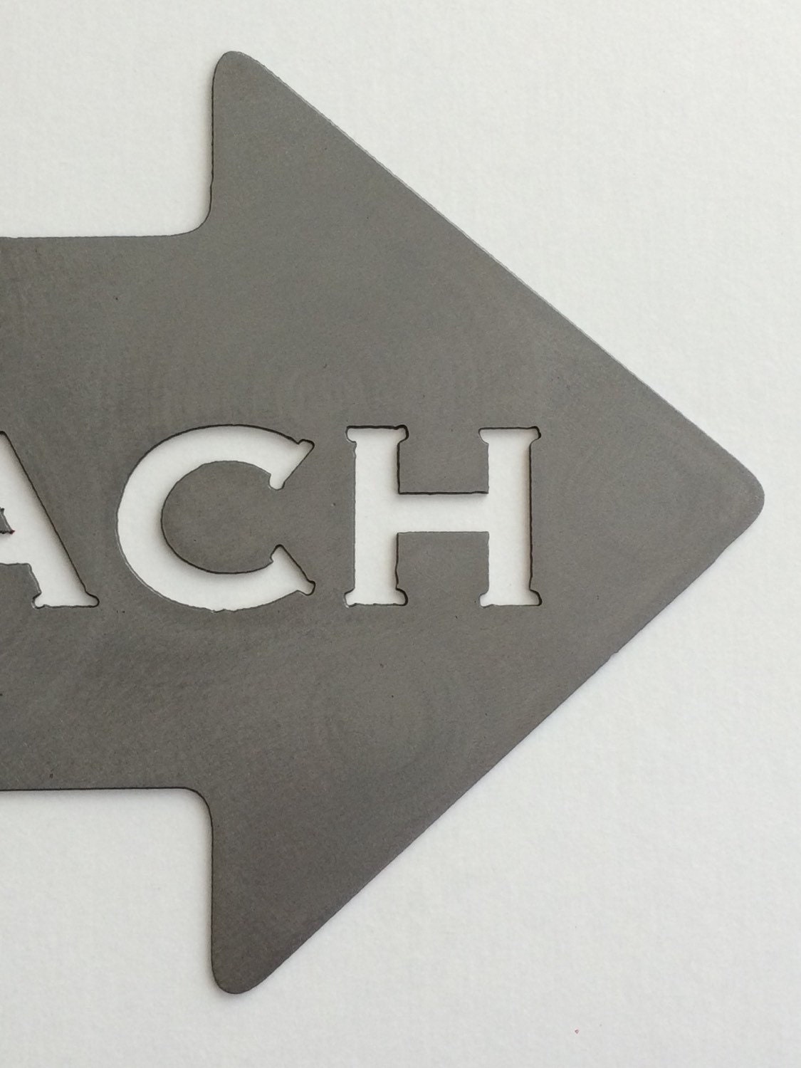 Metal Beach Sign Arrow