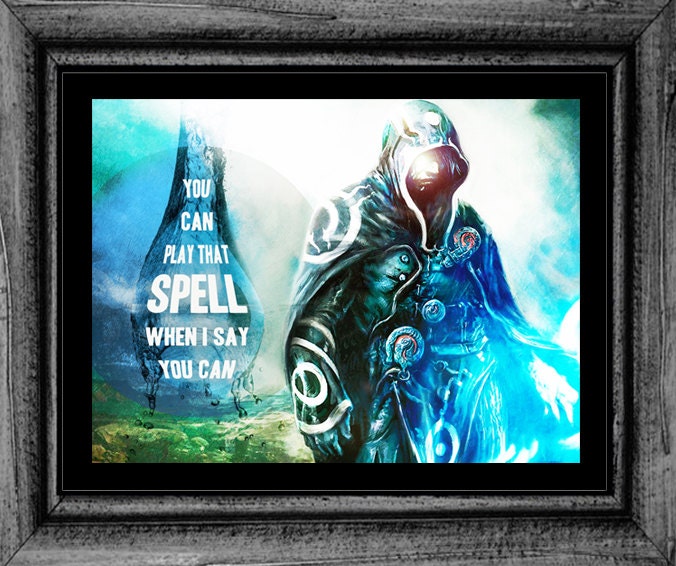MTG Blue Mana Print Magic the Gathering