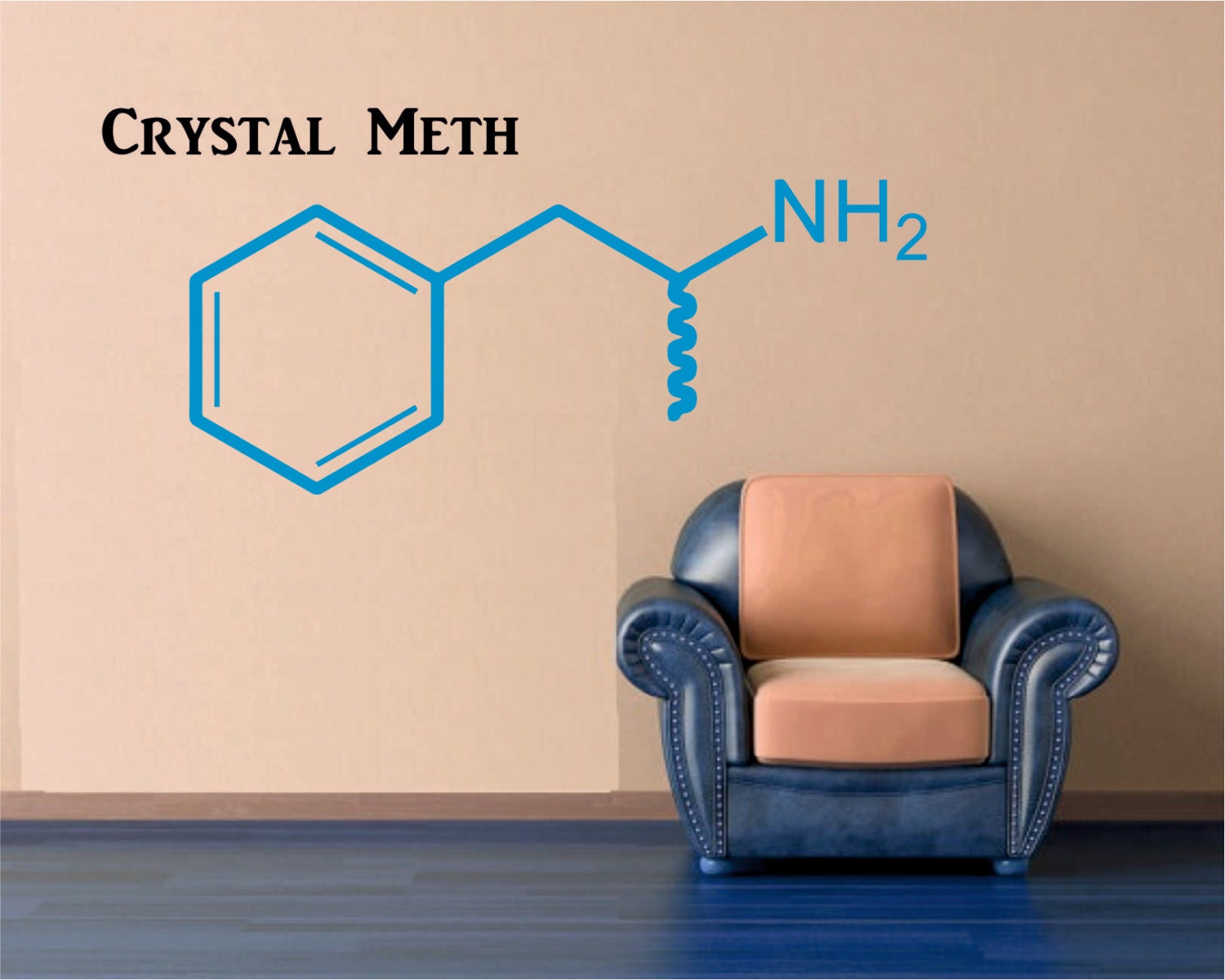 Methamphetamine Formula Wall Decal Crystal Meth Molecule