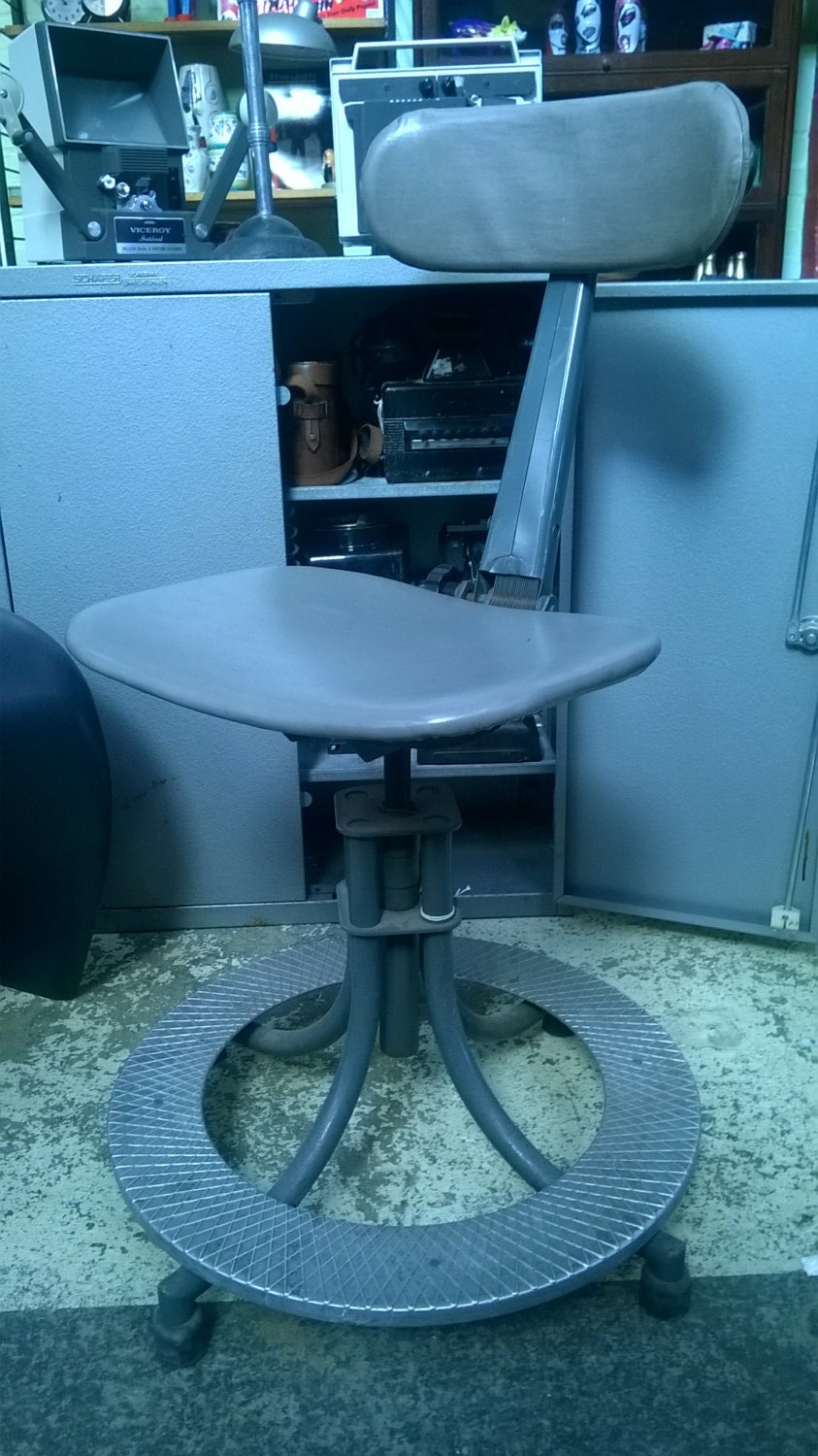 Industrial 50’s Machinist / Architect Chair by Leabank. Retro Vintage ...