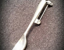 Silver Mini Spoon Hat Pin