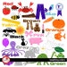 My Community Buildings Clipart: 300 dpi transparent by poppydreamz