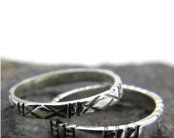 sterling silver hammered ring wide band silver ring size 7