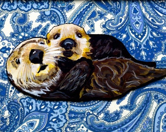 Otter fabric | Etsy