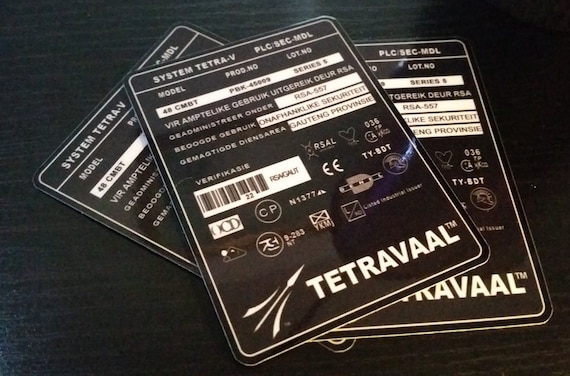 Chappie Data Plate Sticker Replica Prop