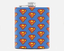 Superman Flask Wedding party flasks Groomsmen flasks Bridal paty flasks ...