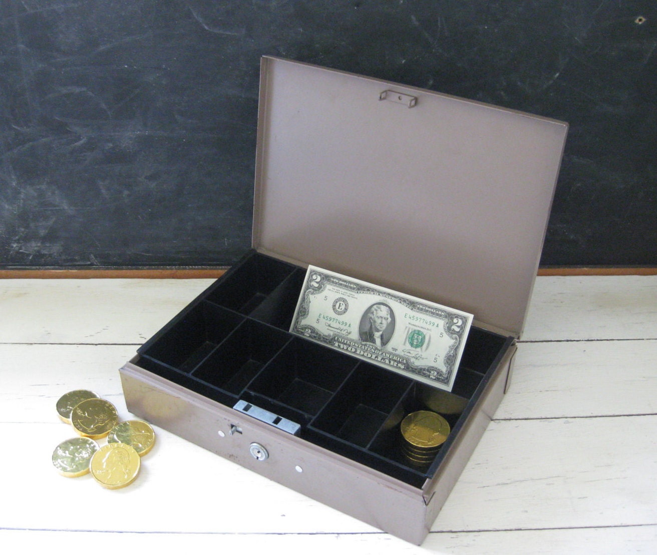 Vintage Metal Cash Box with Tray Lit-Ning – Haute Juice
